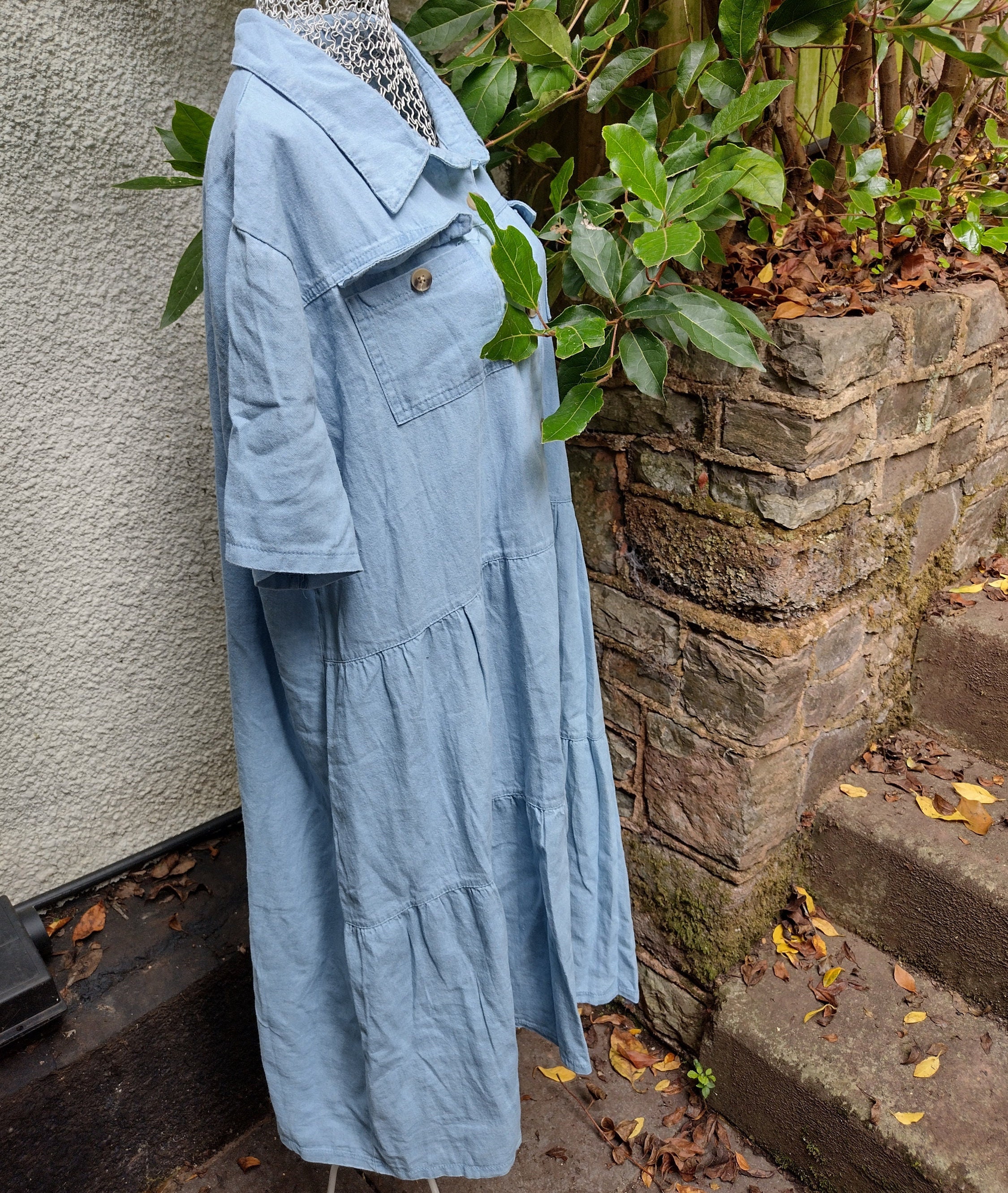 Lightweight Denim Smock Dress Loose Fit Knee Length Size 18 - Etsy