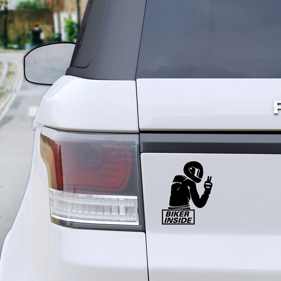 Bikers Inside Permanent Sticker High Quality Sticker Water Resistant ...