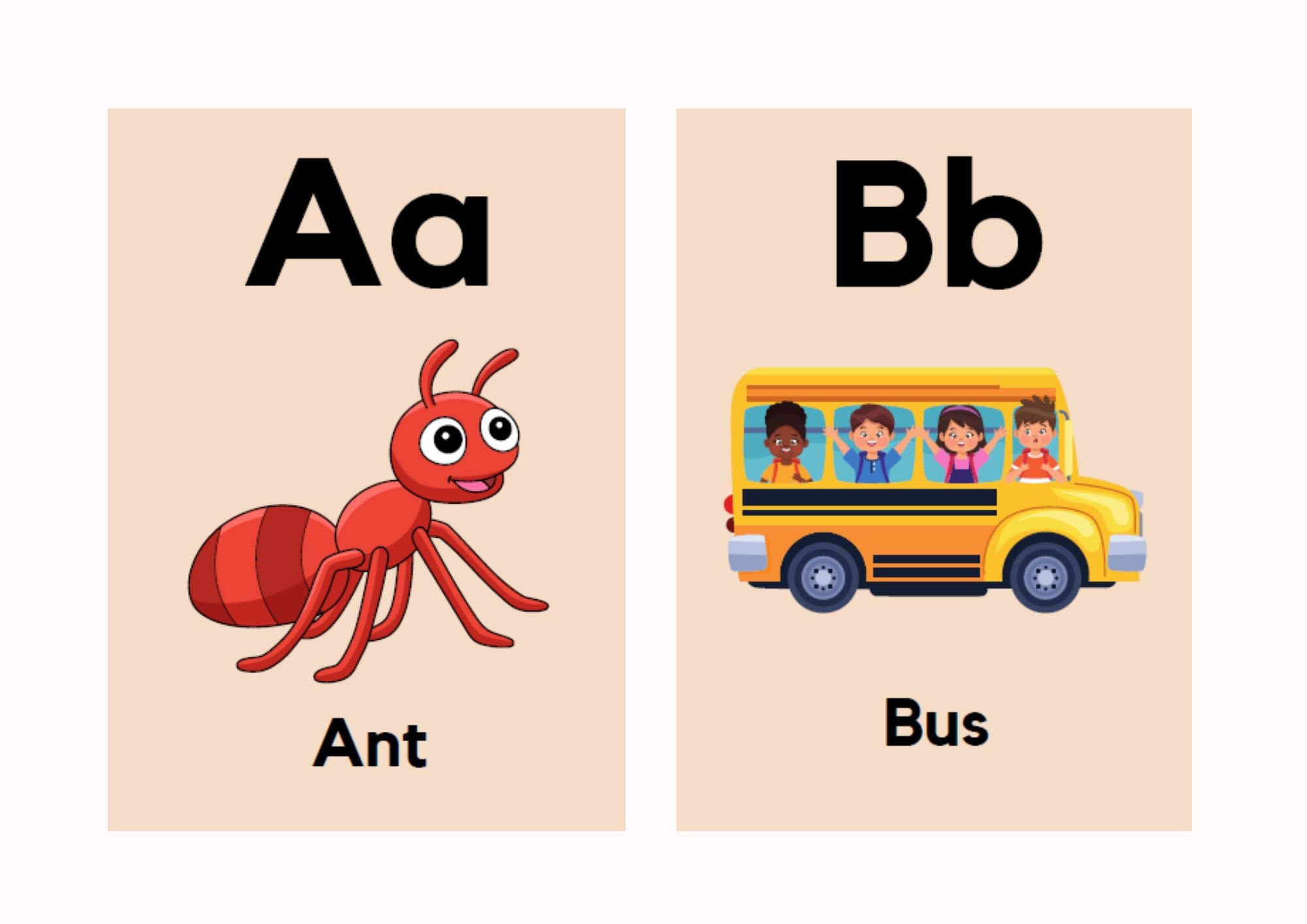 ALPHABET Flash Cards A4 // Digital Download // Educational A-Z - Etsy