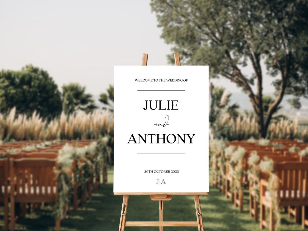 Welcome Wedding Sign Template // Fully Customizable & Editable ...