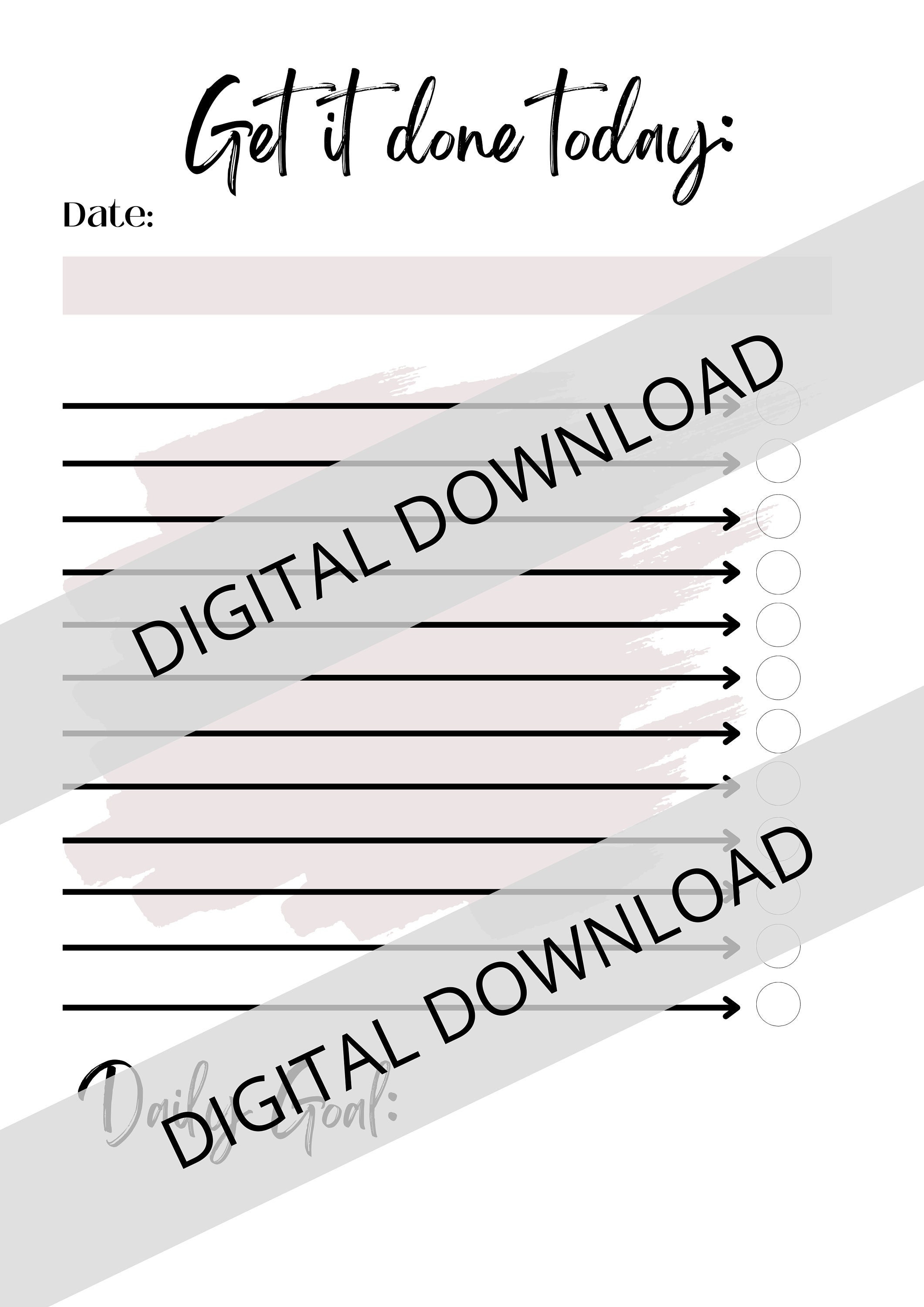 Daily and Weekly to Do List // Goal Setting // Printable and Fillable ...