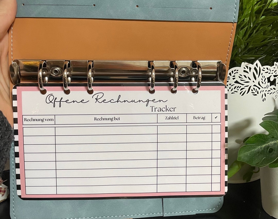Open Invoices Tracker A6 Budget Planner Insert A6 Card - Etsy