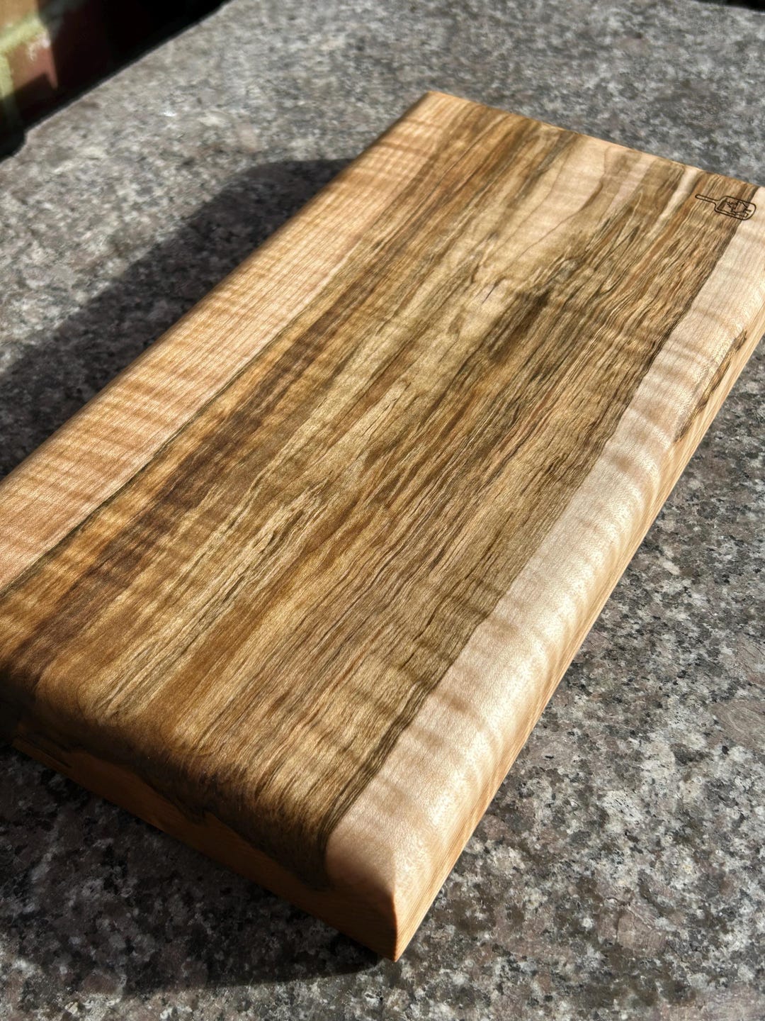 Thick Vermont Birdseye & Heartwood Maple Serving Board - Etsy