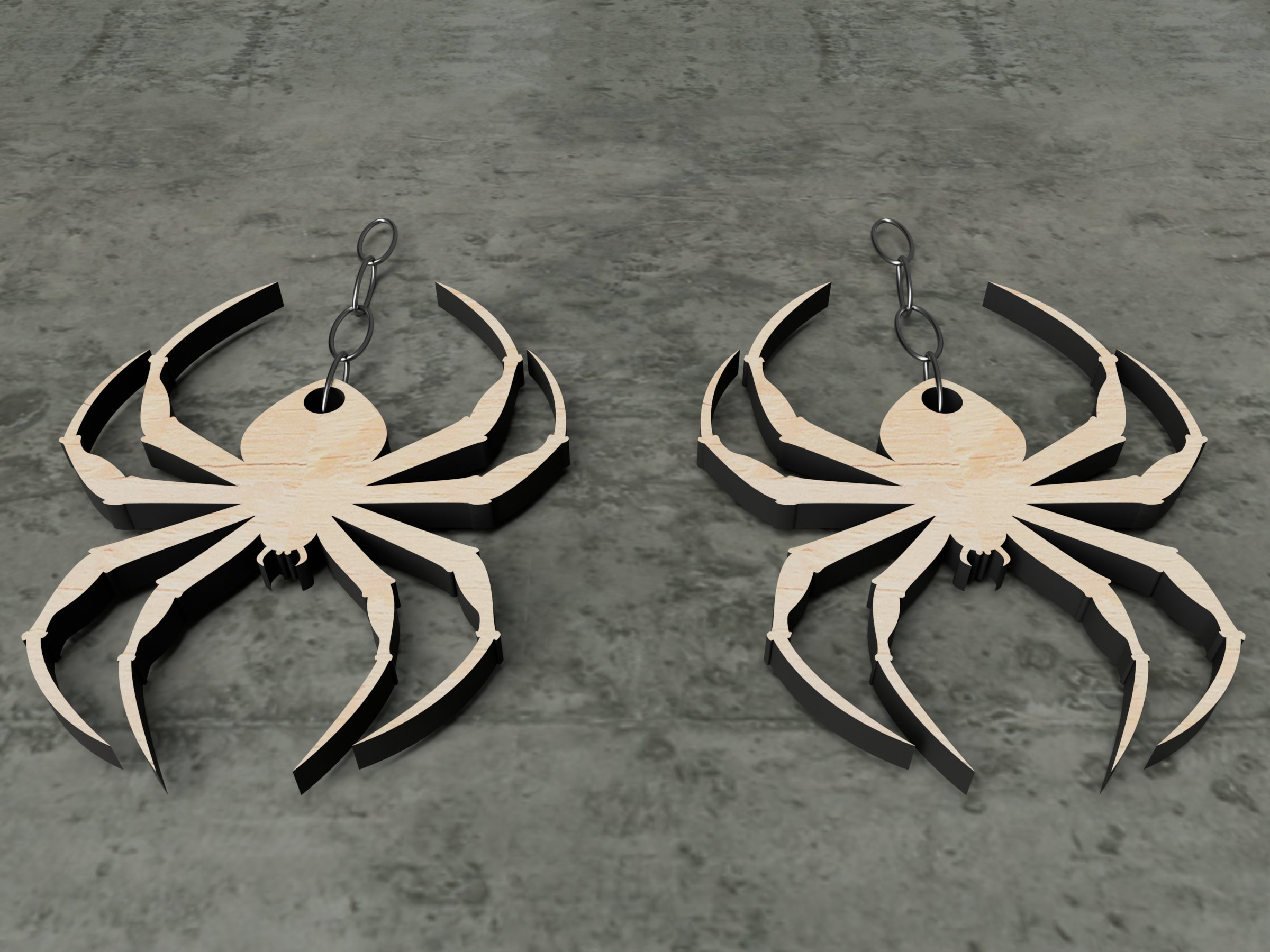 Laser Cut Spider Earrings for Halloween Costume Scary Spider Silhouette ...