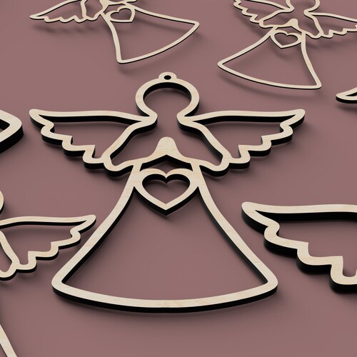 Laser Cut Angel Laser Cut Files Christmas SVG Laser - Etsy