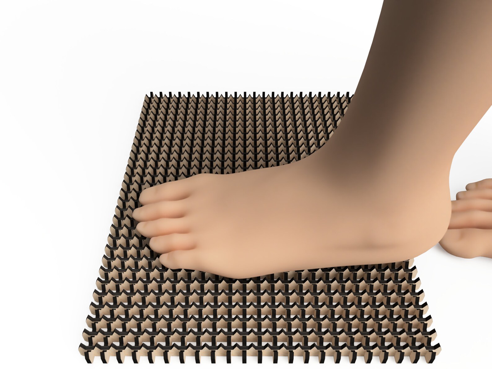Laser Cut Foot Massage Board Acupressure Sadhu Mat Self Reflexology ...