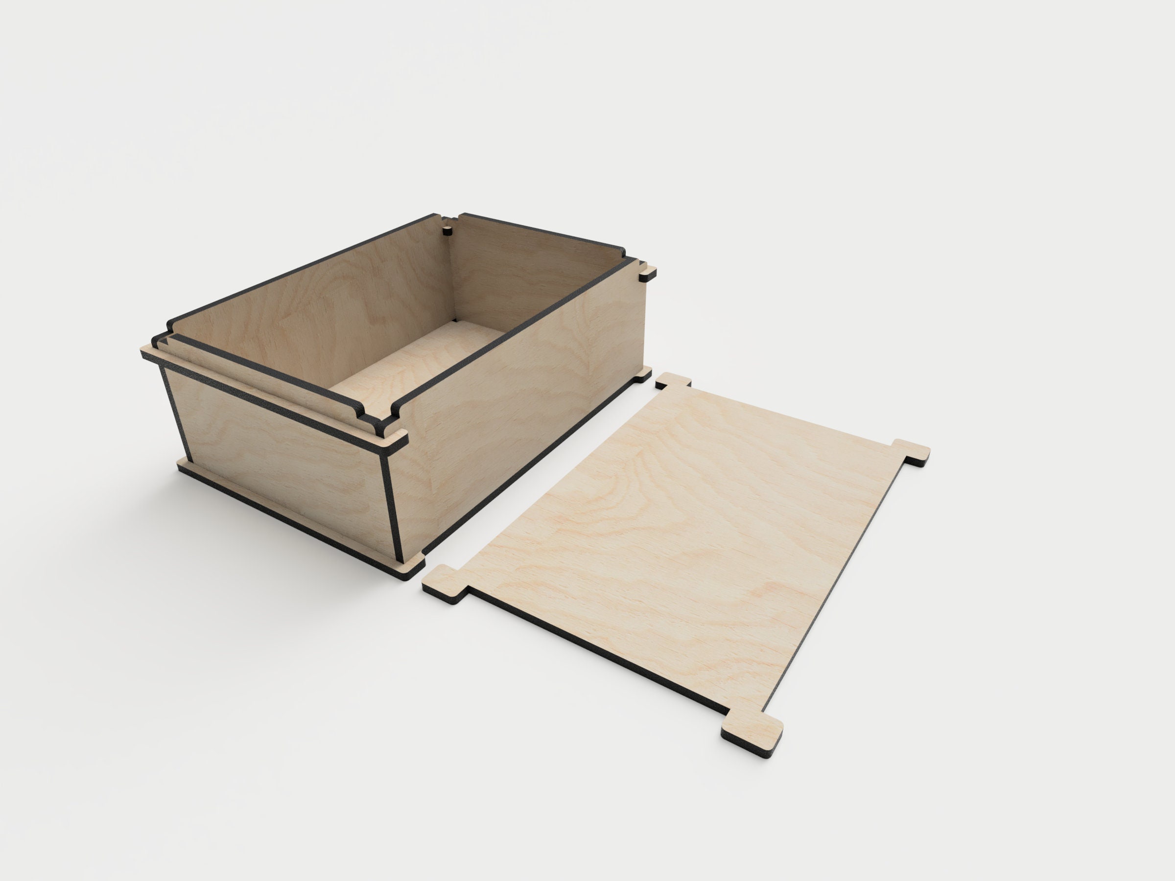 Laser Cut Smart Box With Lid: No Glue, Easy Assembly (SVG, DXF) - Etsy