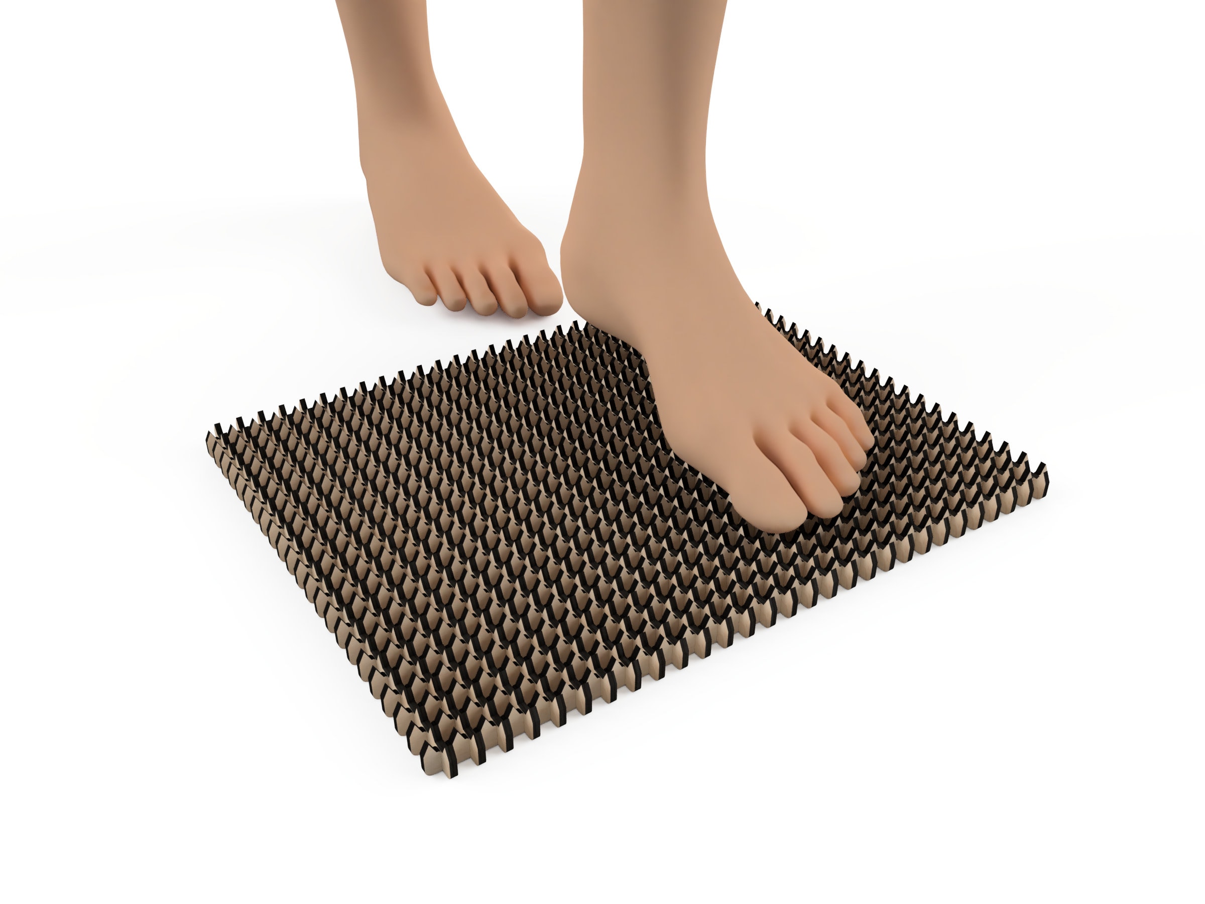 Laser Cut Foot Massage Board Acupressure Sadhu Mat Self Reflexology ...