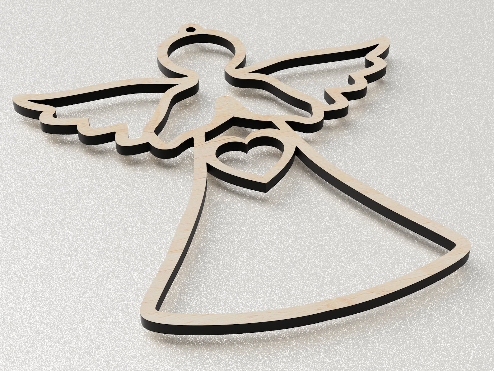 Angel of Advent With Hart Laser Cut Files Hanging Christmas Tree ...