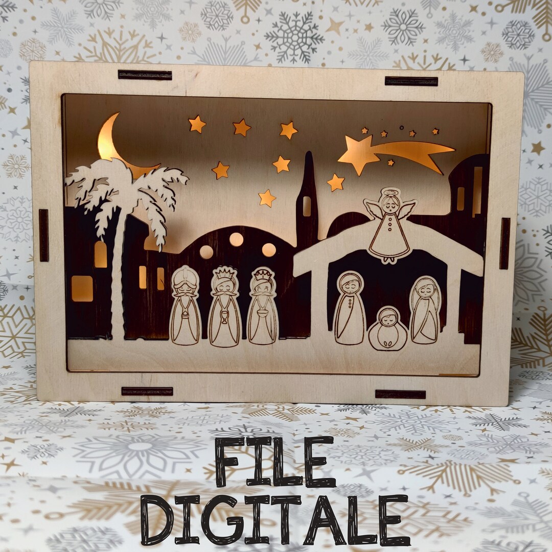 Digital File Nativity Scene Make Wood or Plexiglass Christmas Gift ...