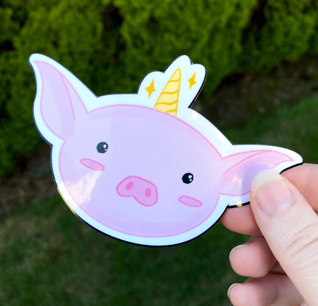 Uni-pig Sticker - Etsy