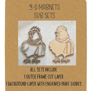 Chicken Svg Laser Cut Files .instant Download Laser Machine Files ...