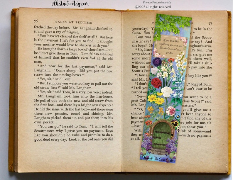 Beautiful Bookmarks Printable Digital Collage Sheets bookmarks Book ...