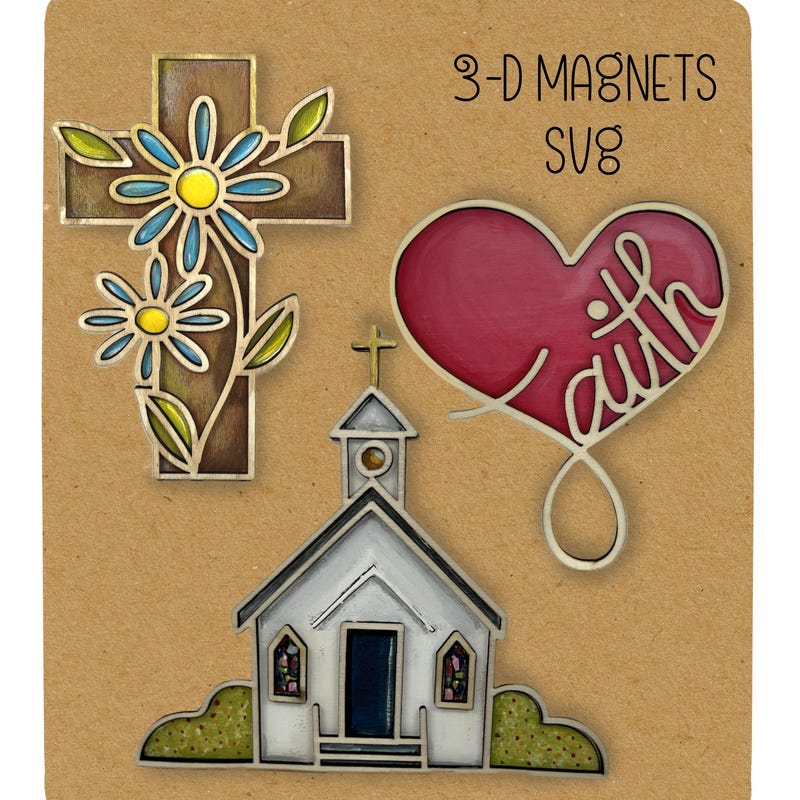 Wood Magnet Set - Etsy