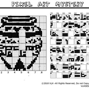 Pixel Mystery Pencil Puzzle Worksheet Packets for All Ages Digital ...