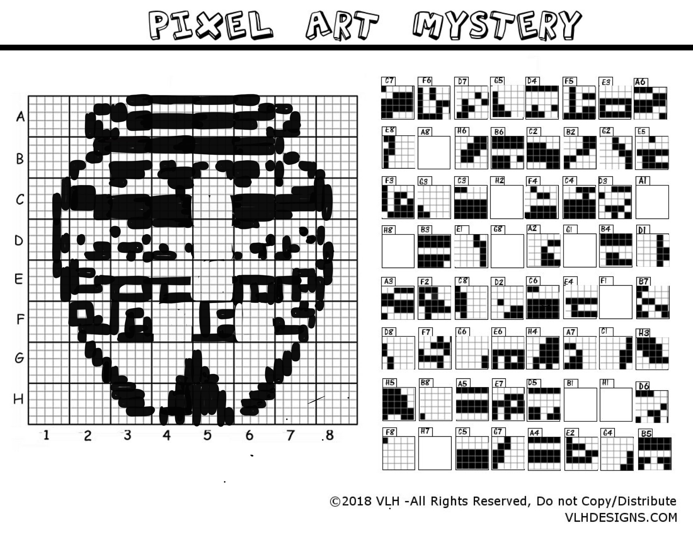 Pixel Mystery Pencil Puzzle Worksheet Packets for All Ages Digital ...