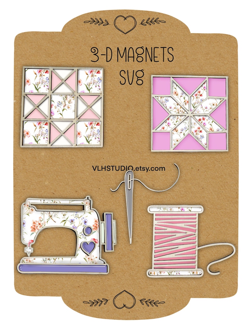 Quilter Magnet SVG Set – Sewing & Quilting Laser Cut Files - Etsy