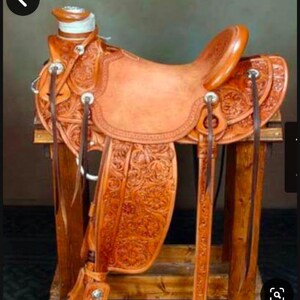 Western Saddle Seat Colour Chestnut Eco Leather Pleasure Trail Seat ...