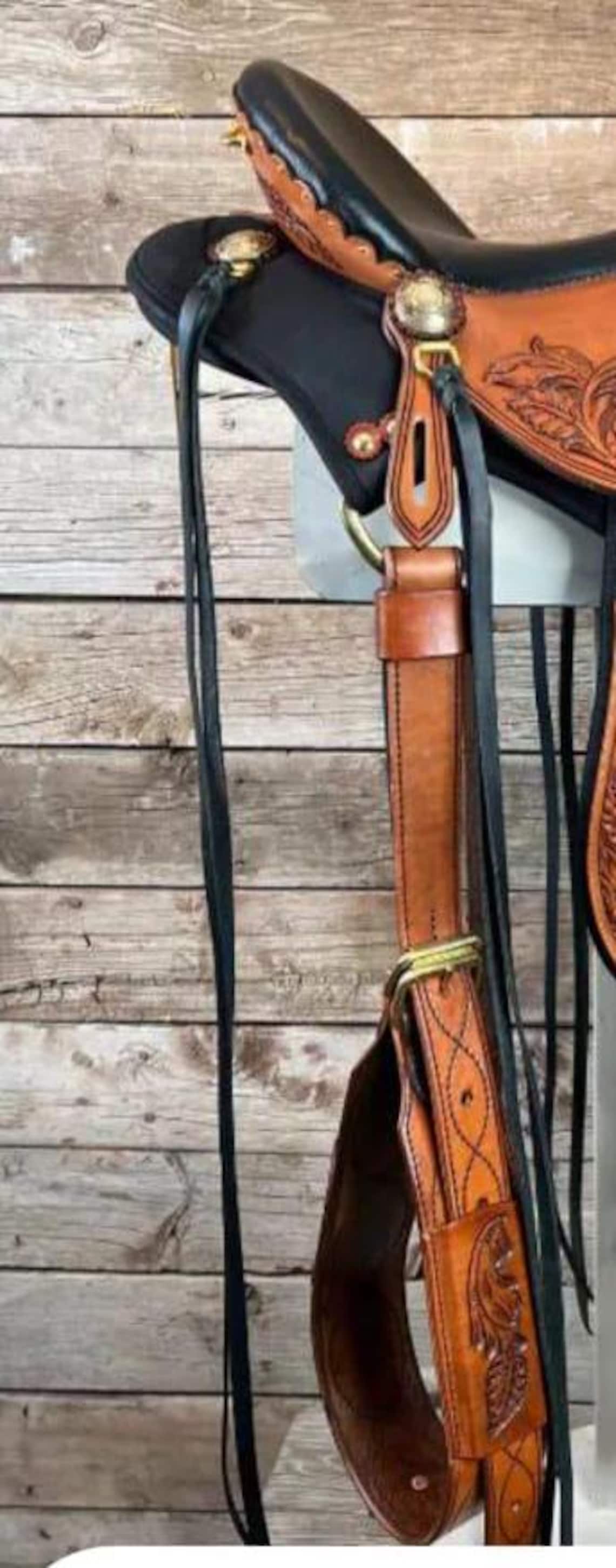 Western Endurance Saddle Eco Leather Colour Black and Chestnut Pleasure ...