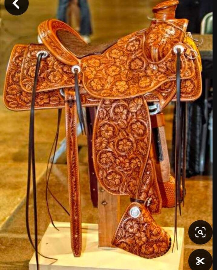Western Ropar Paided Saddle Colour Dark Chestnut 16" Inches Pleasure ...