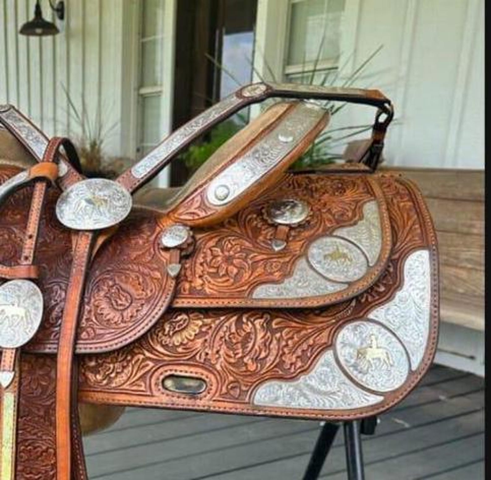 Western Show Saddle Horse Saddle Colour Chestnut 16" in Pleasure Trail ...