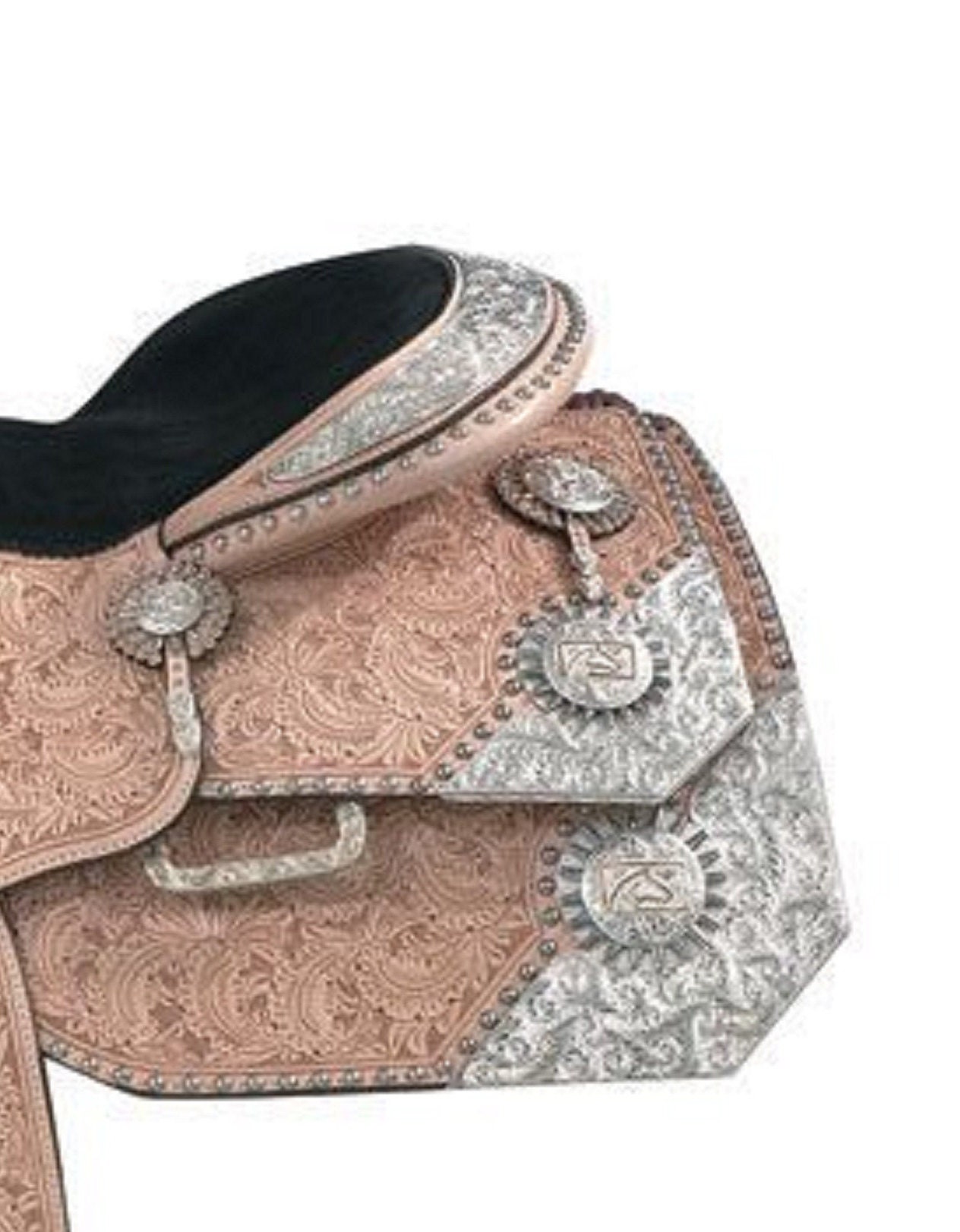 Western Show Horse Saddle Natural Colour Eco Leather 16'' Inches ...