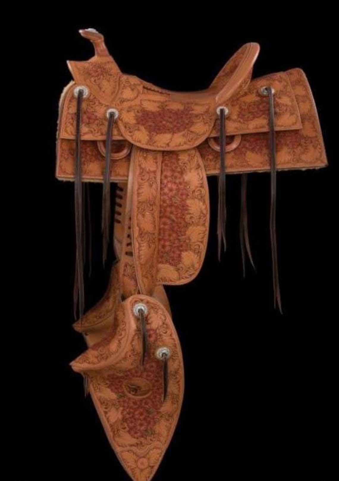 16'' Western Horse Saddle - Eco-leather Chestnut Costume Saddle - Etsy