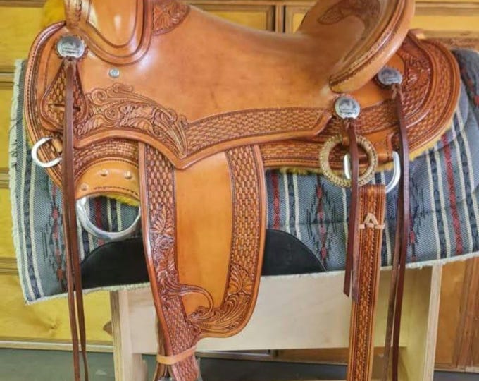 Western Saddle Eco Leather Colour Chestnet Pleasure Trail Horse Saddle ...