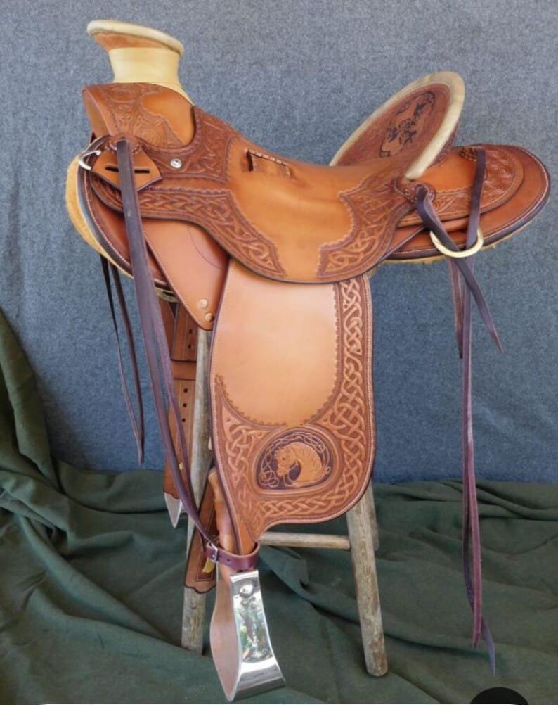 Western Roper Saddle Brown and Chestnut Colour 16" Eco Leather Pleasure ...