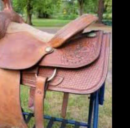 Natural Eco Leather Western Saddle 16'' - Horse Pleasure Trail - Etsy