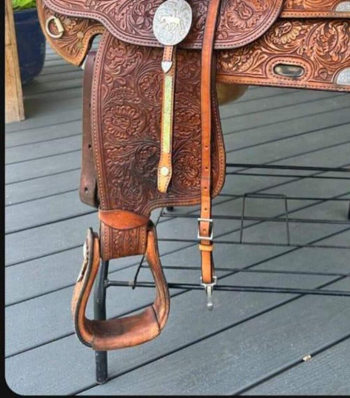 Western Show Saddle Horse Saddle Colour Chestnut 16" in Pleasure Trail ...