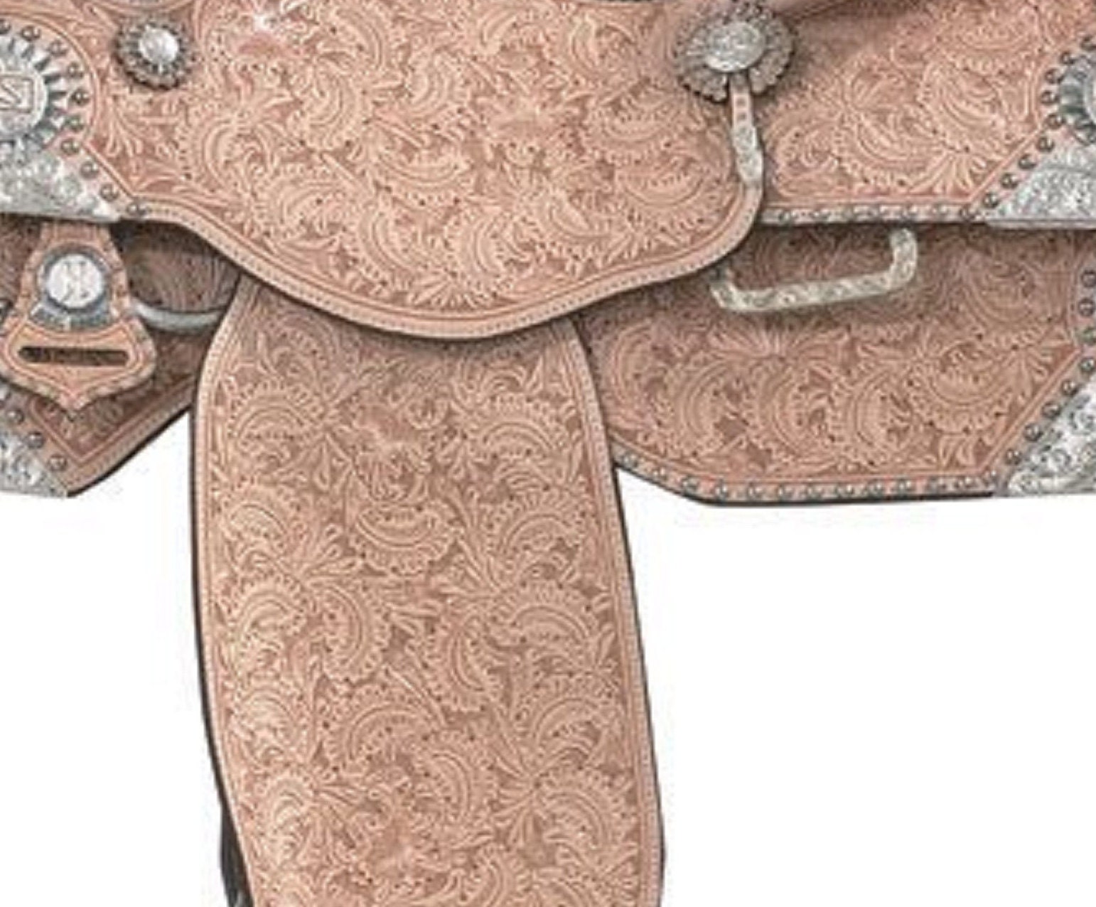 Western Show Horse Saddle Natural Colour Eco Leather 16'' Inches ...