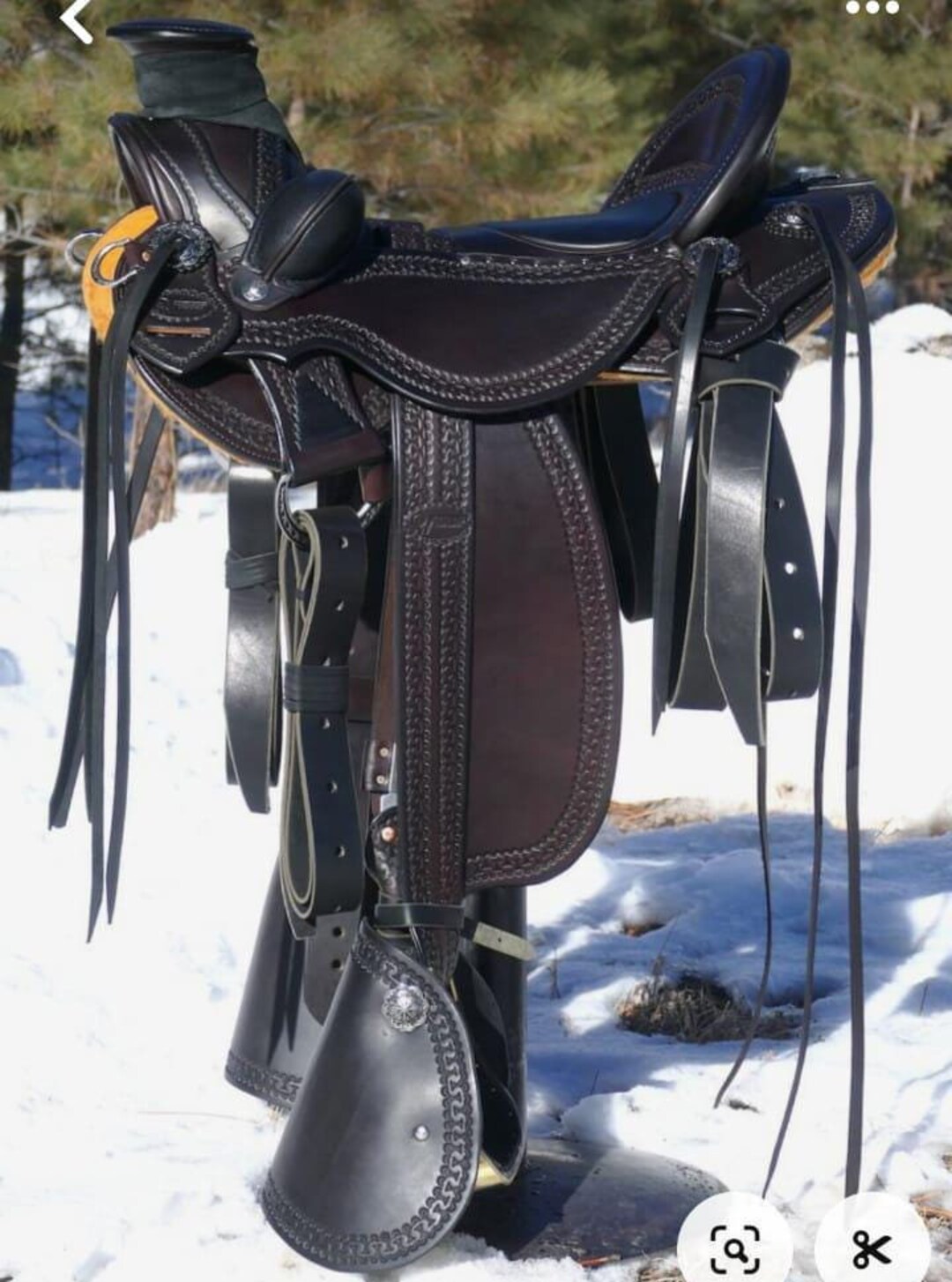 Western Padded Hot Seat Saddle Colour Brown Eco Leather 16 Inch ...