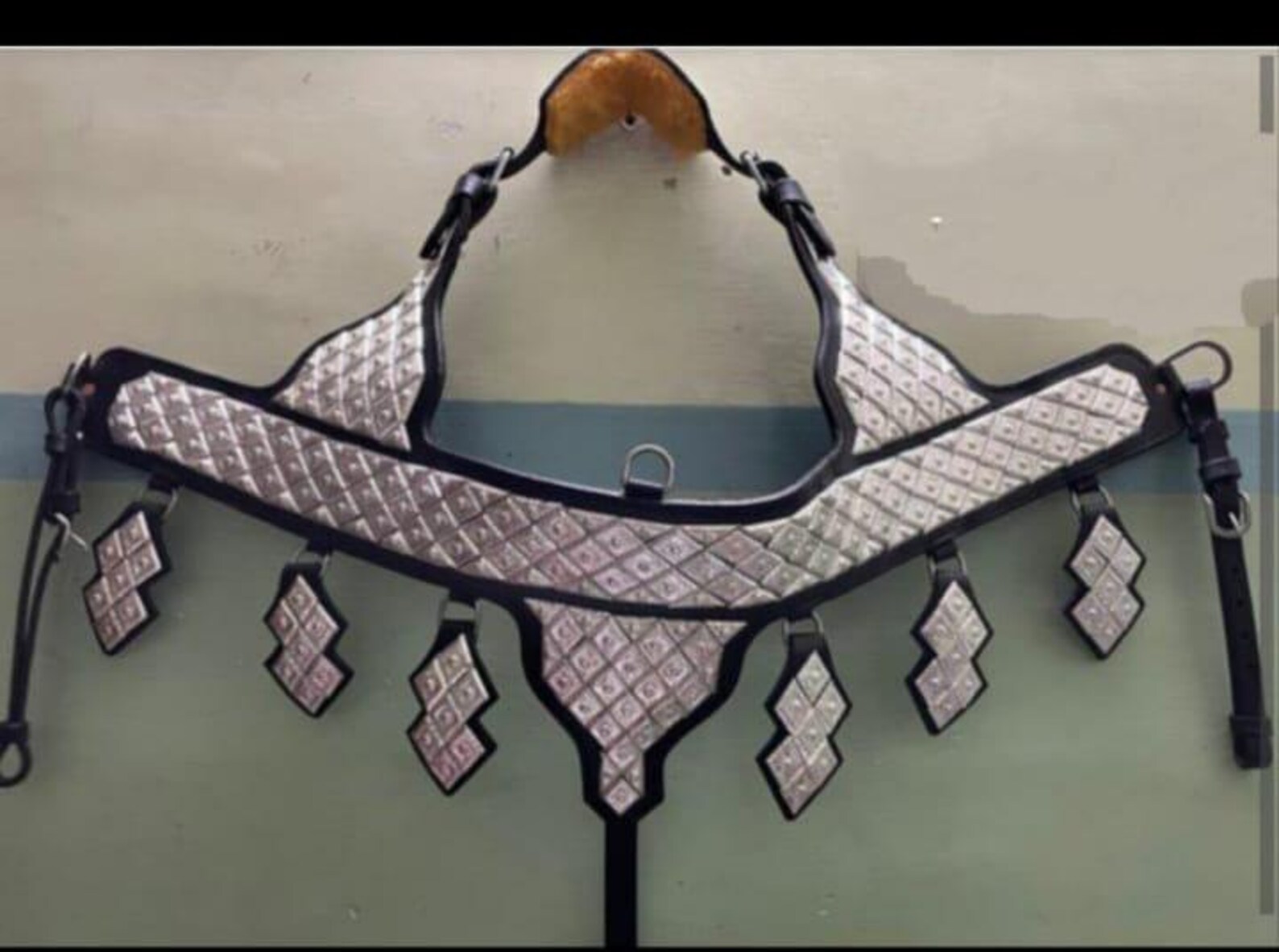 Horse Tack" Western Show Horse Saddle Black Color 16" Seat Eco Leather ...