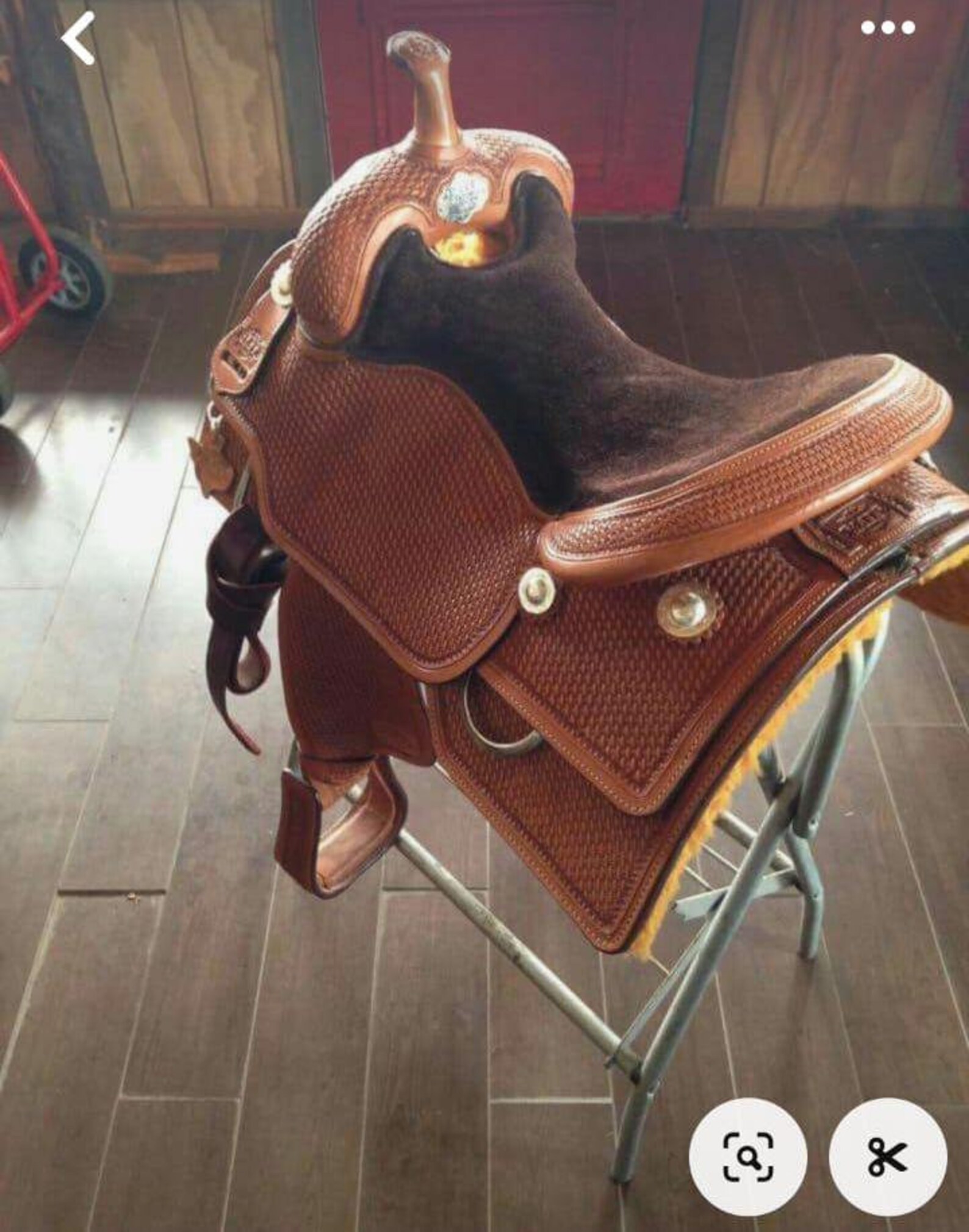 Western Barrel Saddle Hot Seat Horse Saddle ,chestnut and Black Costume ...