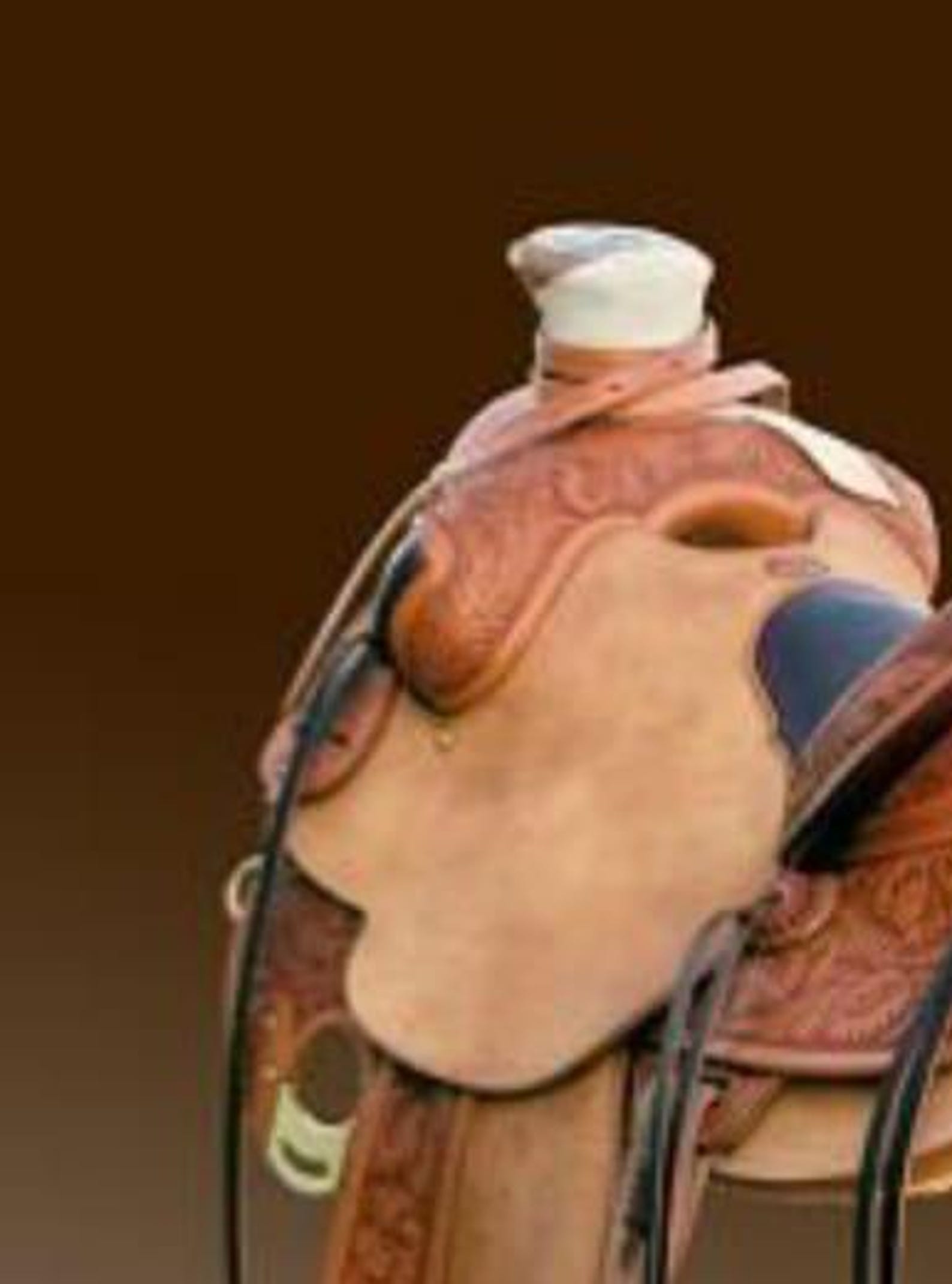 Western Roper Saddle Padded Seat Horse Saddle ,chestnut Costume Saddle ...