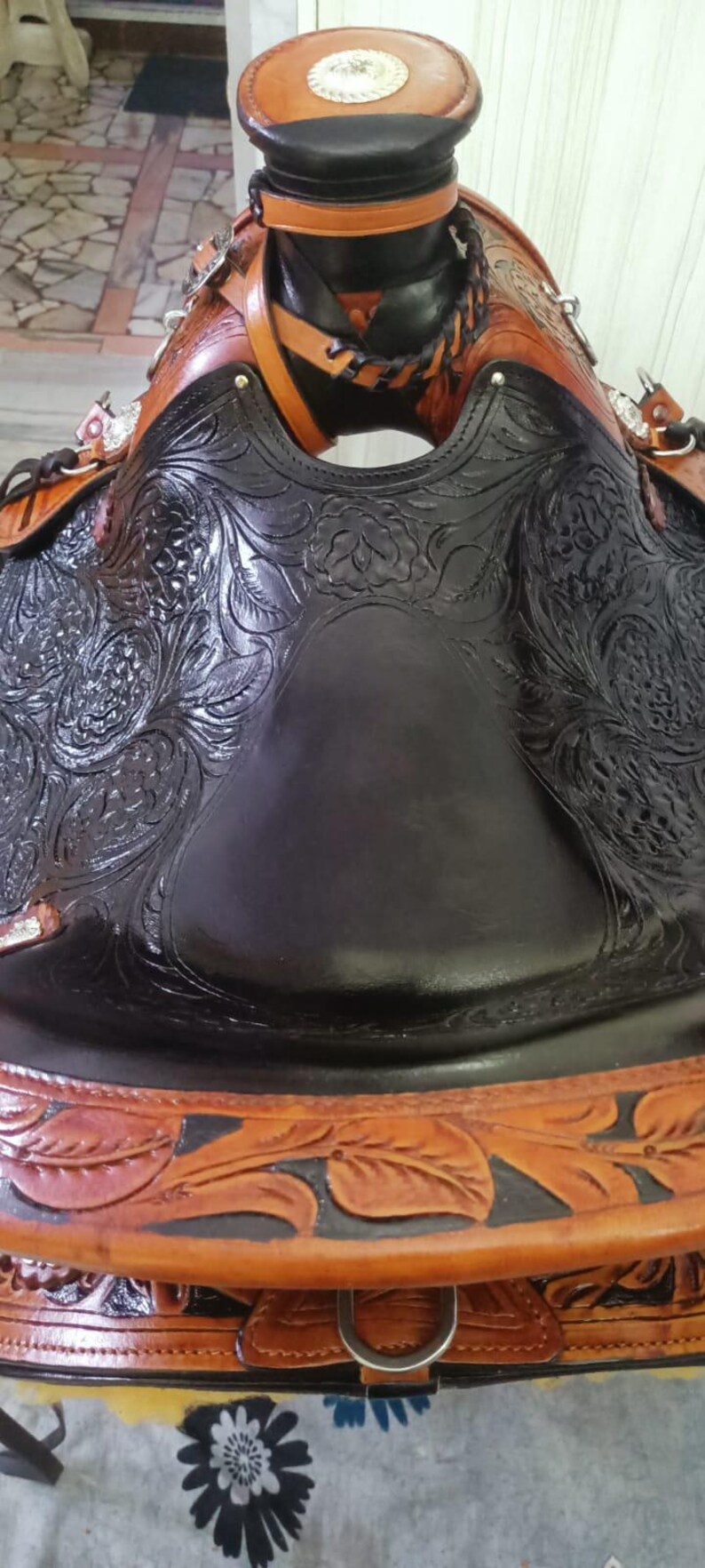 Western Show Saddle Horse Saddle Colour Brown 16" in Pleasure Trail All ...