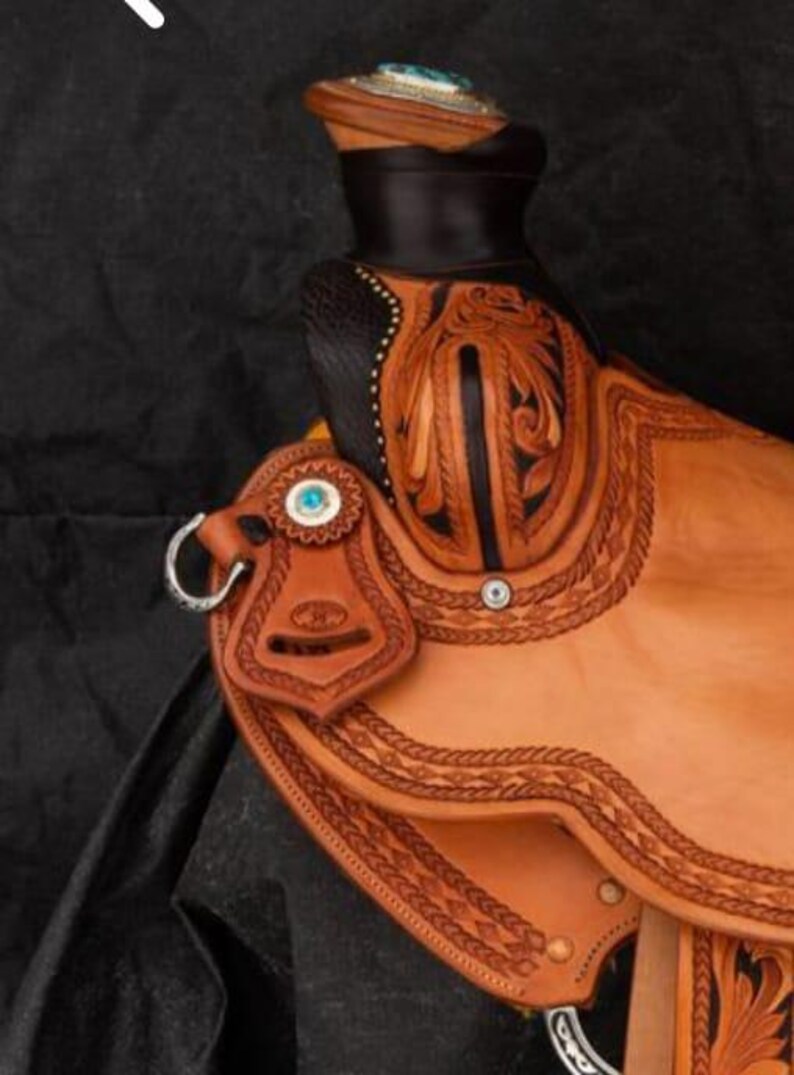 Western Endurance Chestnut Horse Saddle Eco Leather Seat 16" in ...