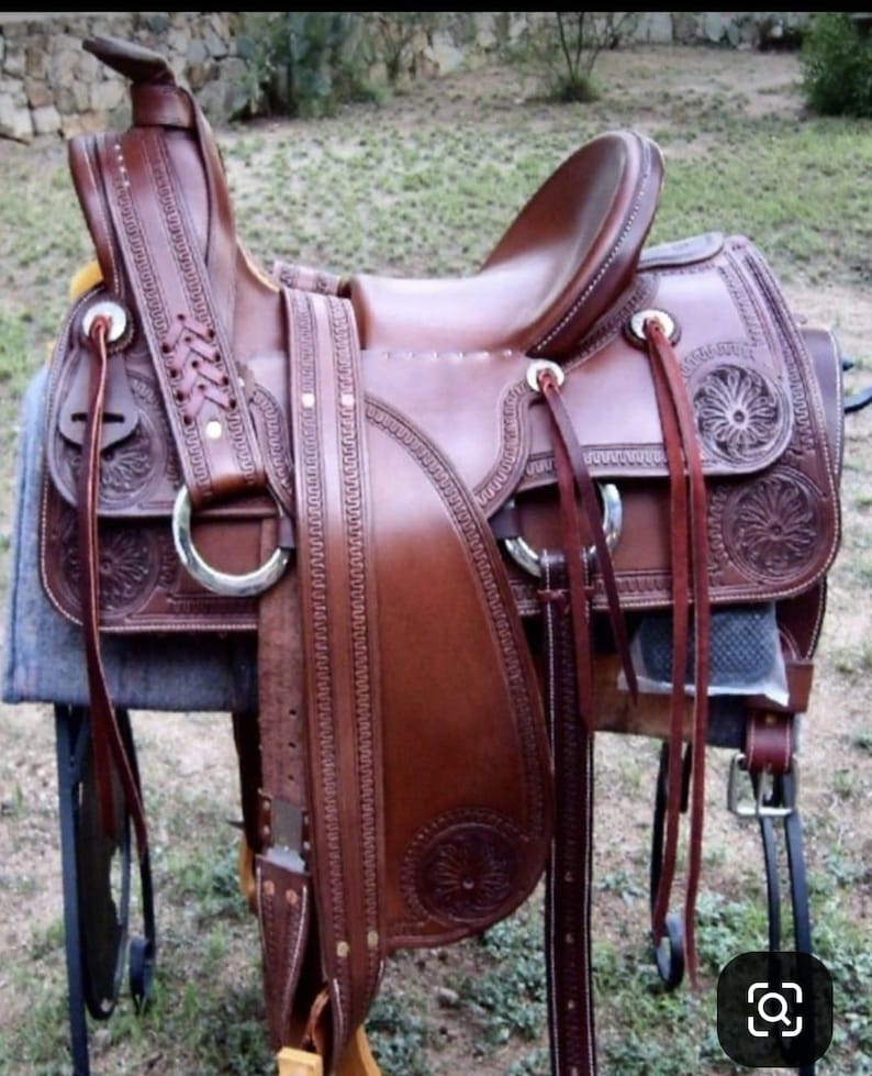 Western Saddle 16'' Inch Light Brown | Eco-leather Horse Saddle for ...