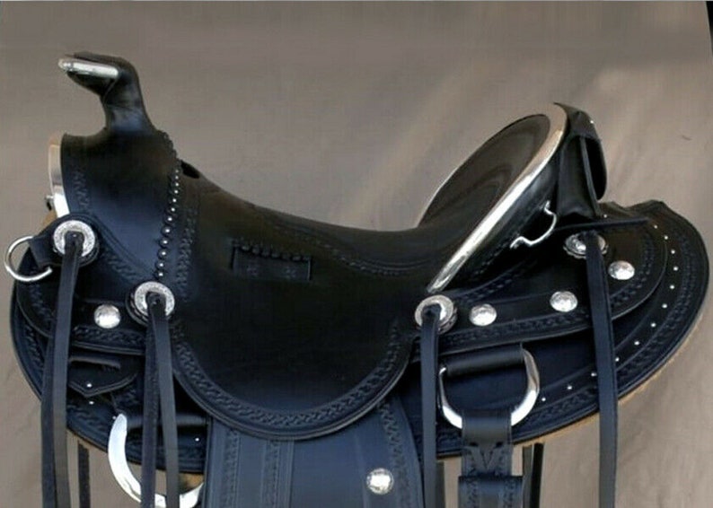 Western Show Padded Seat Saddle Seat Size 16 in Seat Colour Black ...