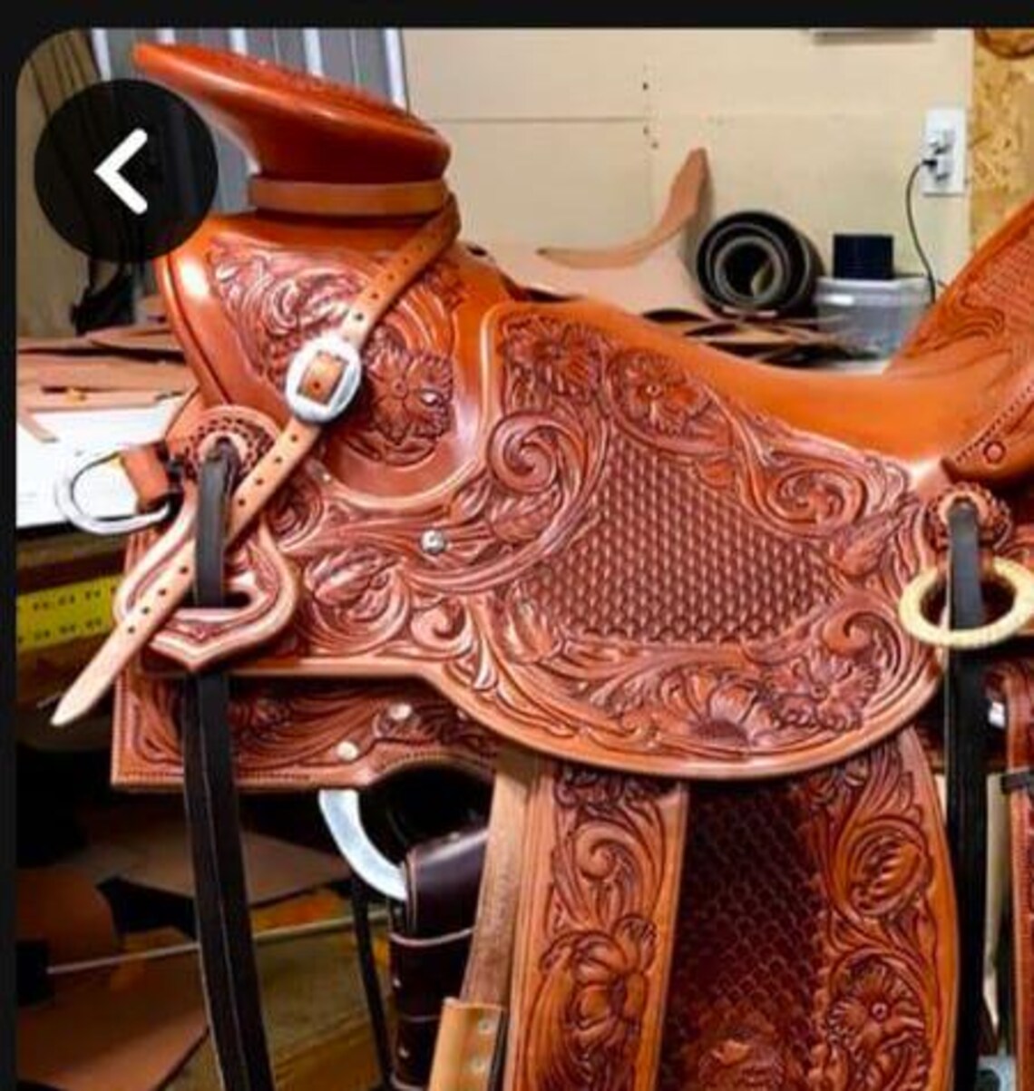 Western Square Horse Saddle Chestnut Colour ,seat Size 16'' Inches ...