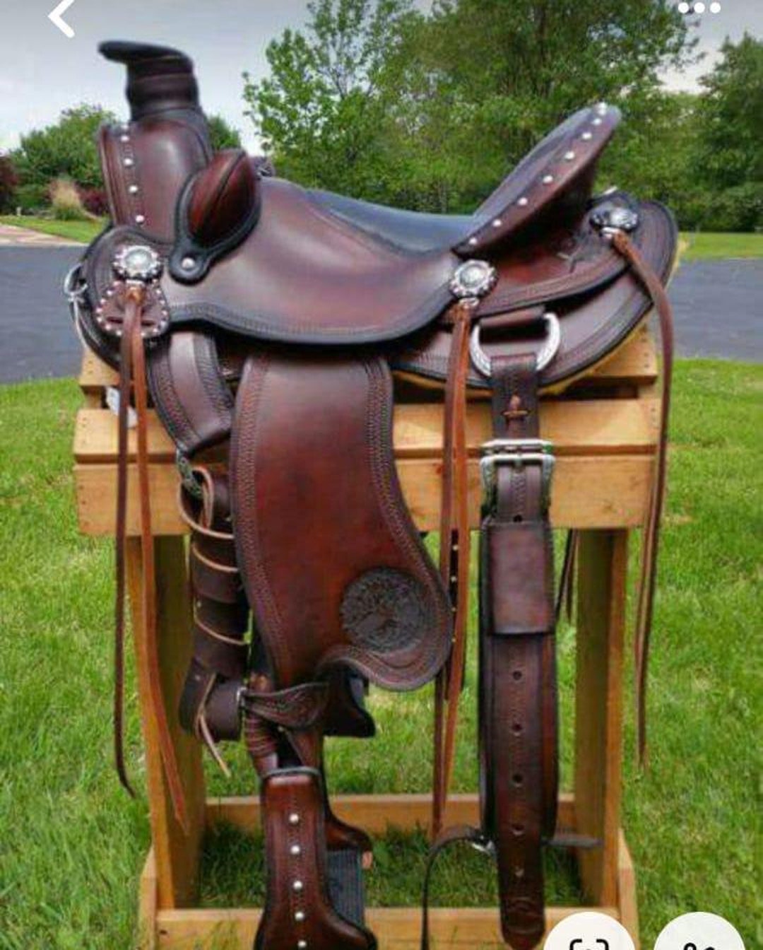 Western Rancher Horse Saddle Dark Chestnut and Brown Color 16'' Inches ...
