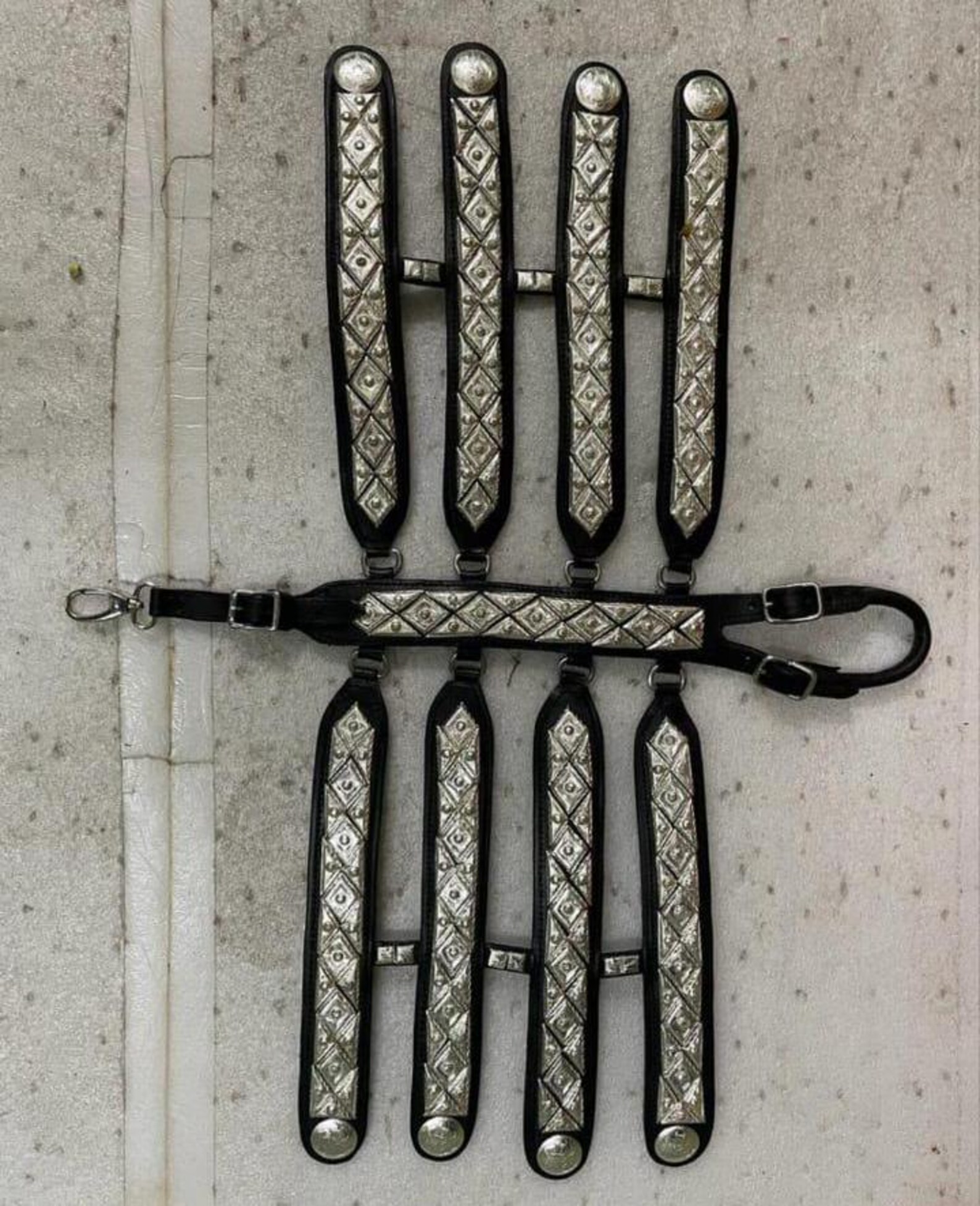 Horse Tack" Western Show Horse Saddle Black Color 16" Seat Eco Leather ...