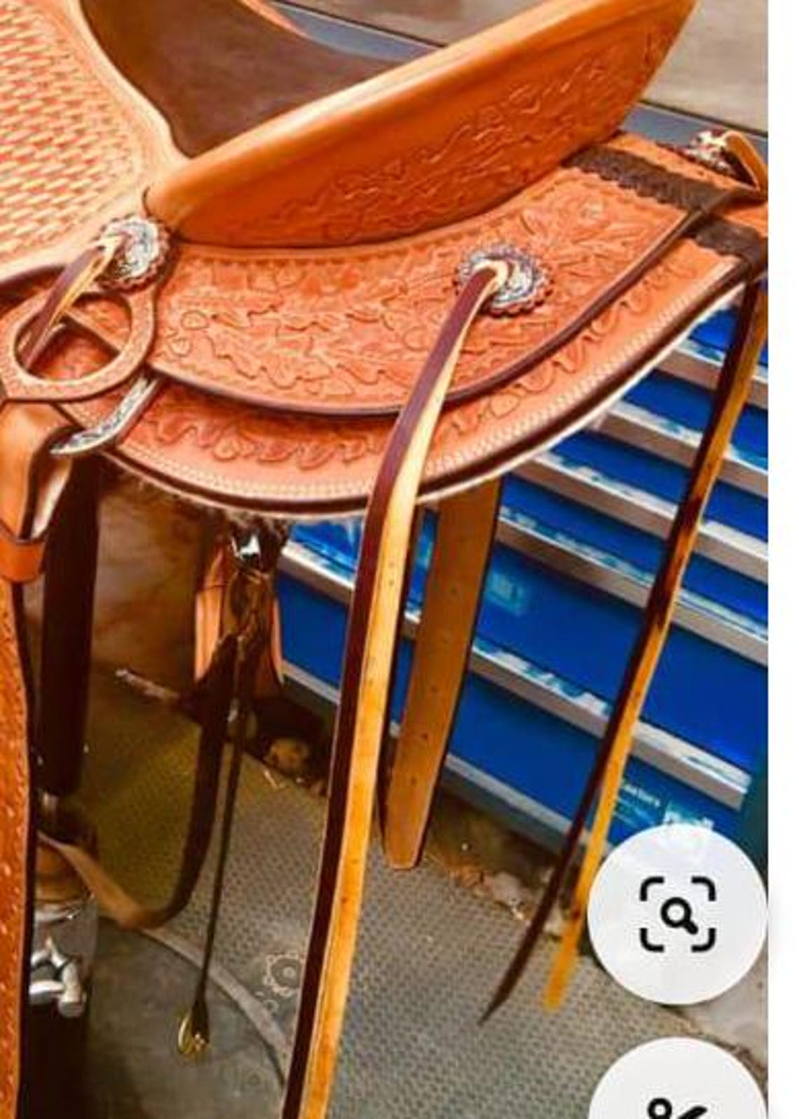 Western Roper Saddle Seat Horse Saddle ,chestnut and Brown Costume ...