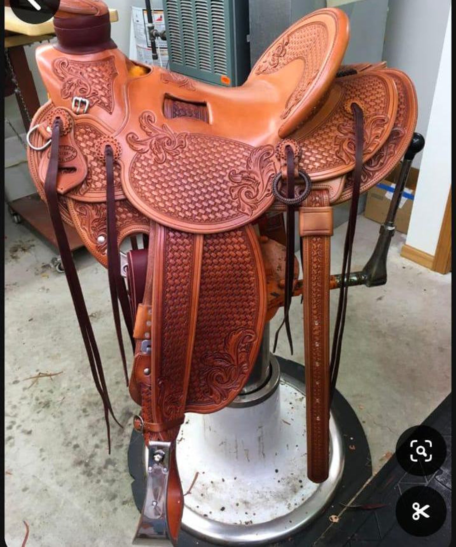 Western Saddle Hot Seat Colour Chestnut Eco Leather Pleasure Trail Seat ...
