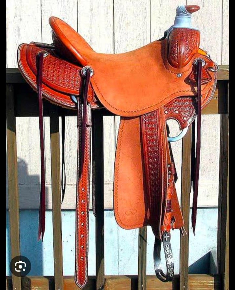Western Endurance Saddle Chestnut Color Seat Size 16" in Pleasure Trail ...
