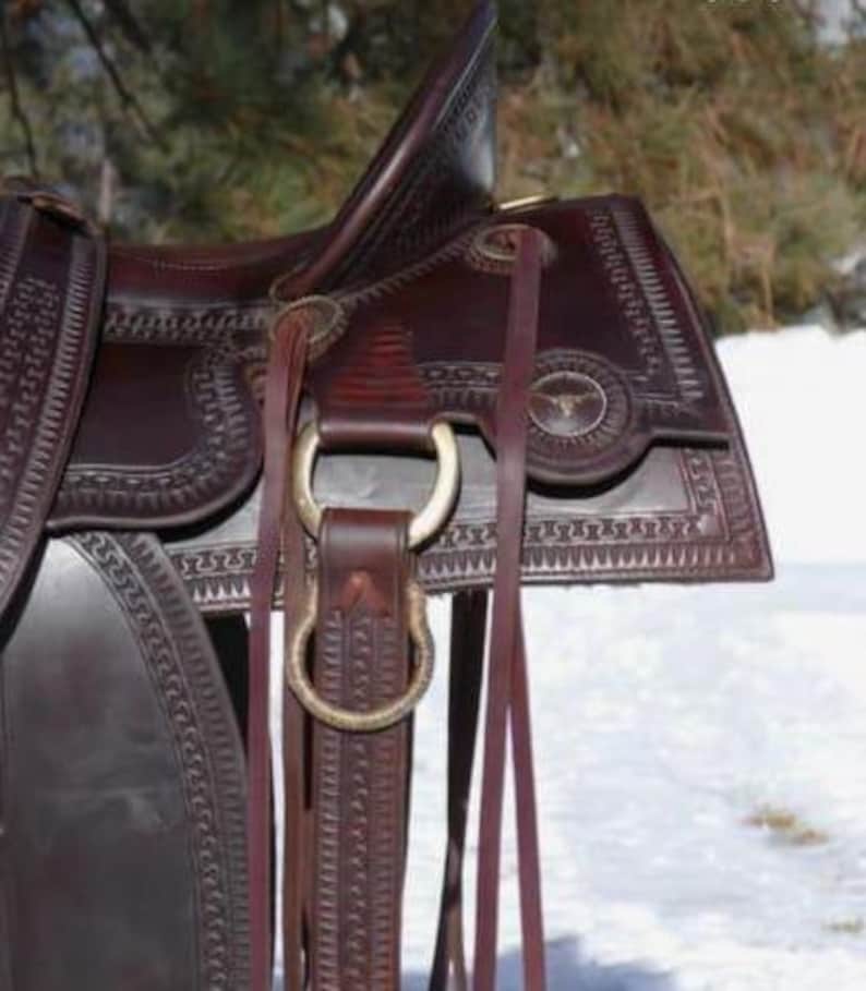 Western Padded Seat Hourse Saddle Eco-leather Natural ,brown 16" All ...