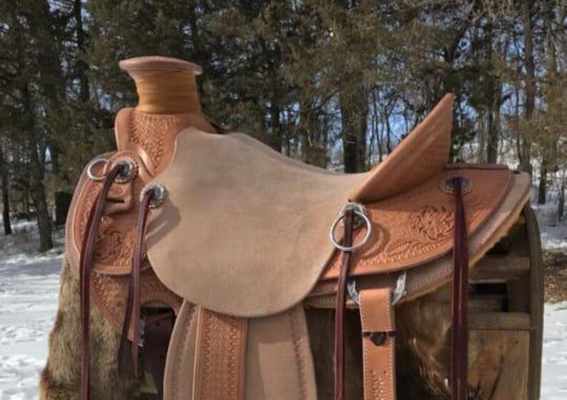 Western Roper Hot Seat Horse Saddle Eco-leather Natural ,and Chestnut ...