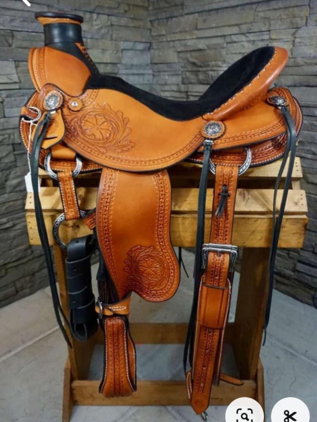 Handmade'' Western Ranch Trail Horse Saddle 16'' Inch Premium Tooled ...