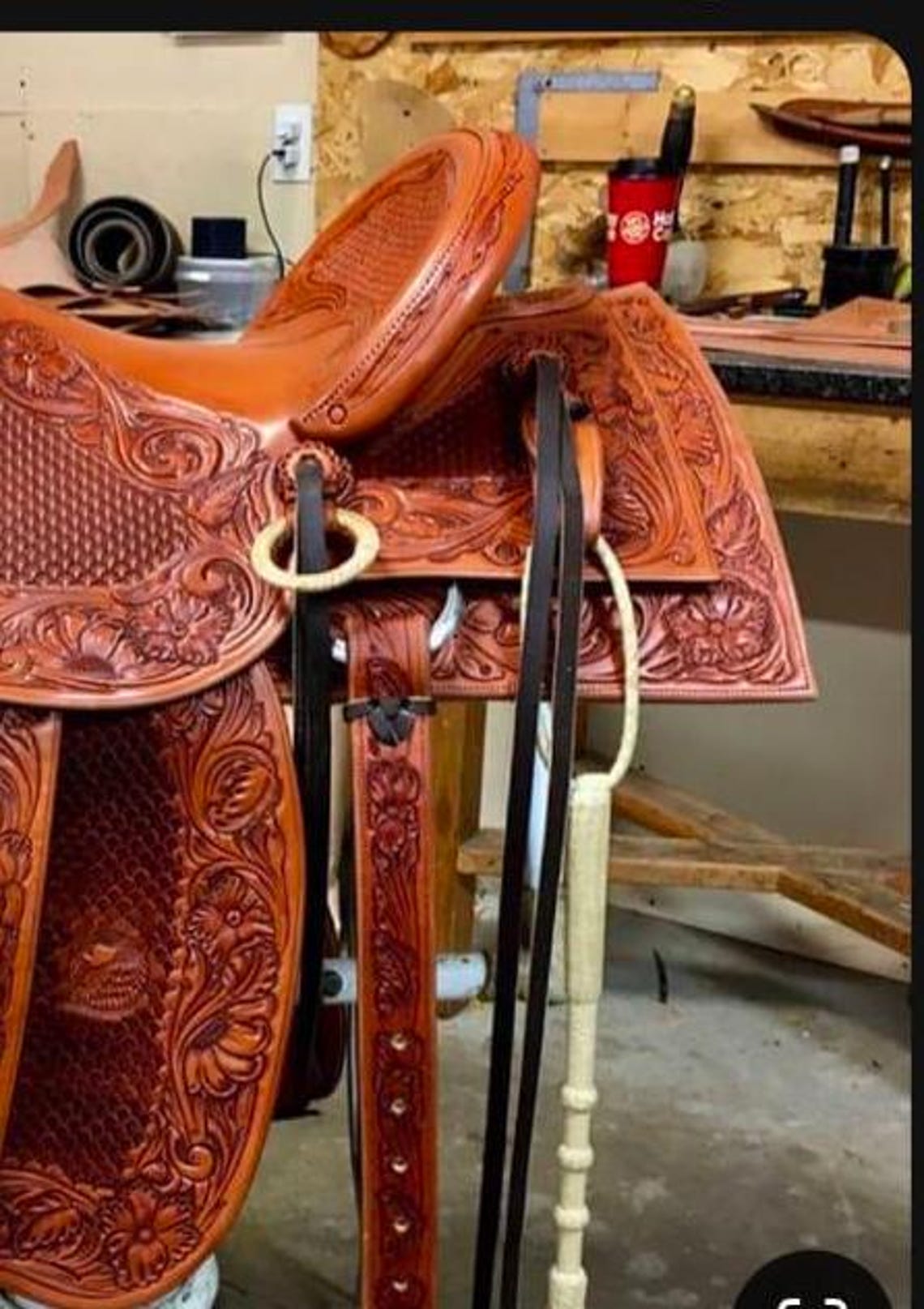 Western Square Horse Saddle Chestnut Colour ,seat Size 16'' Inches ...